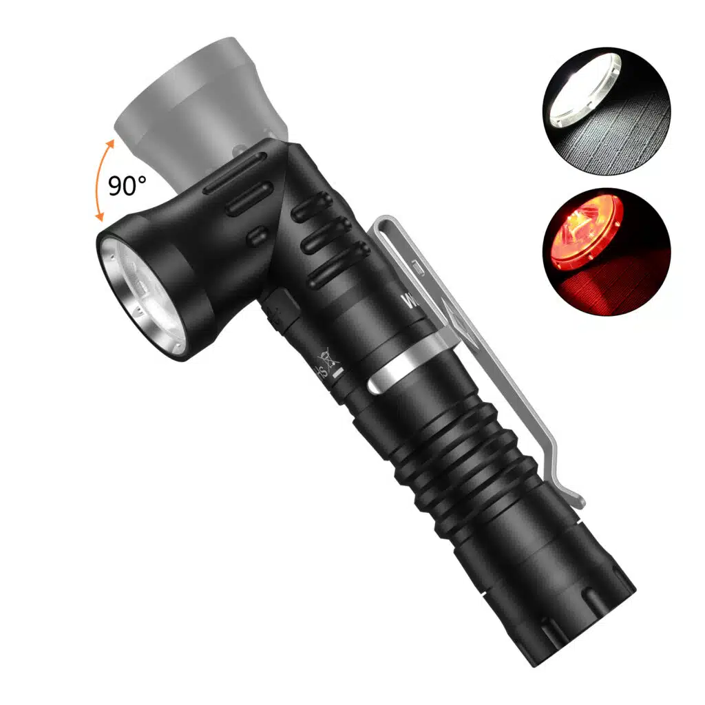 Wurkkos HD11 90° EDC Flashlight 1800 Lumens, 253m Throw